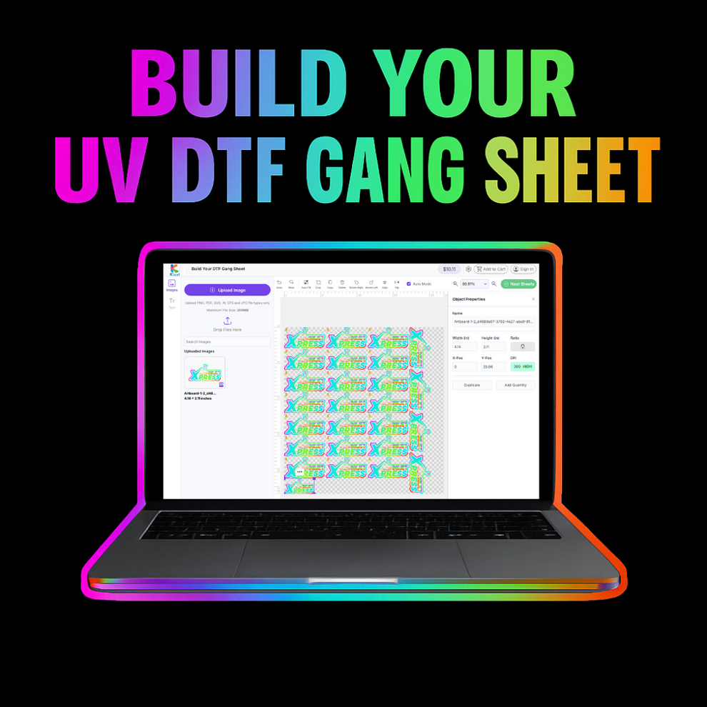 Build Your UV DTF Gang Sheet – Inkjet Xpress